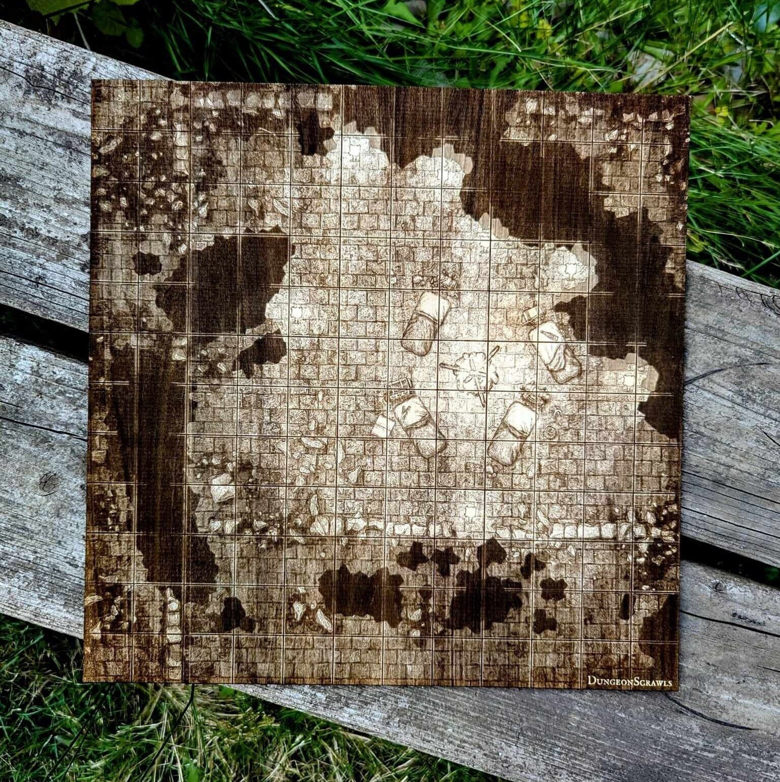 Wooden Dnd Battlemap Dungeon Camp, 1 Inch Gridsquares, 28mm Scale ...