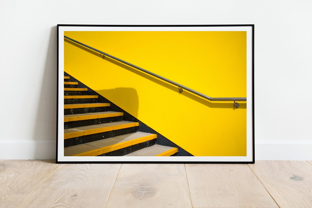 Yellow Stairs Print, Fine Art, Photograph, Dorset, Custom Wall Art ...