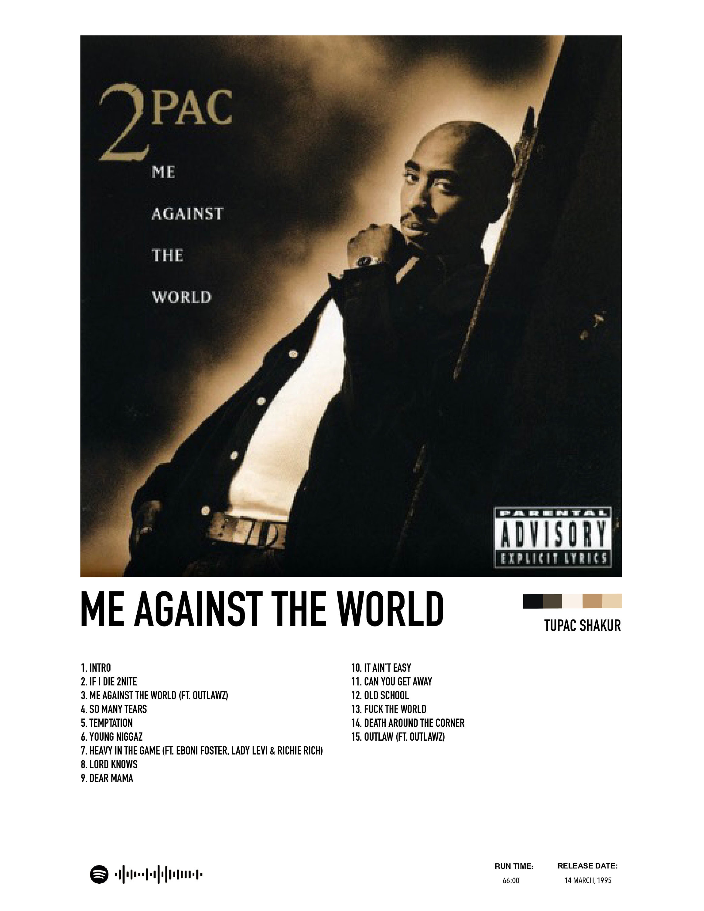 2pac Me Against The World Poster
