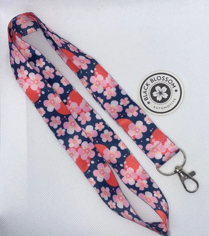 Black Blossom Club Lanyard Car Lanyard Japanese Lanyard Navy Blossom ...