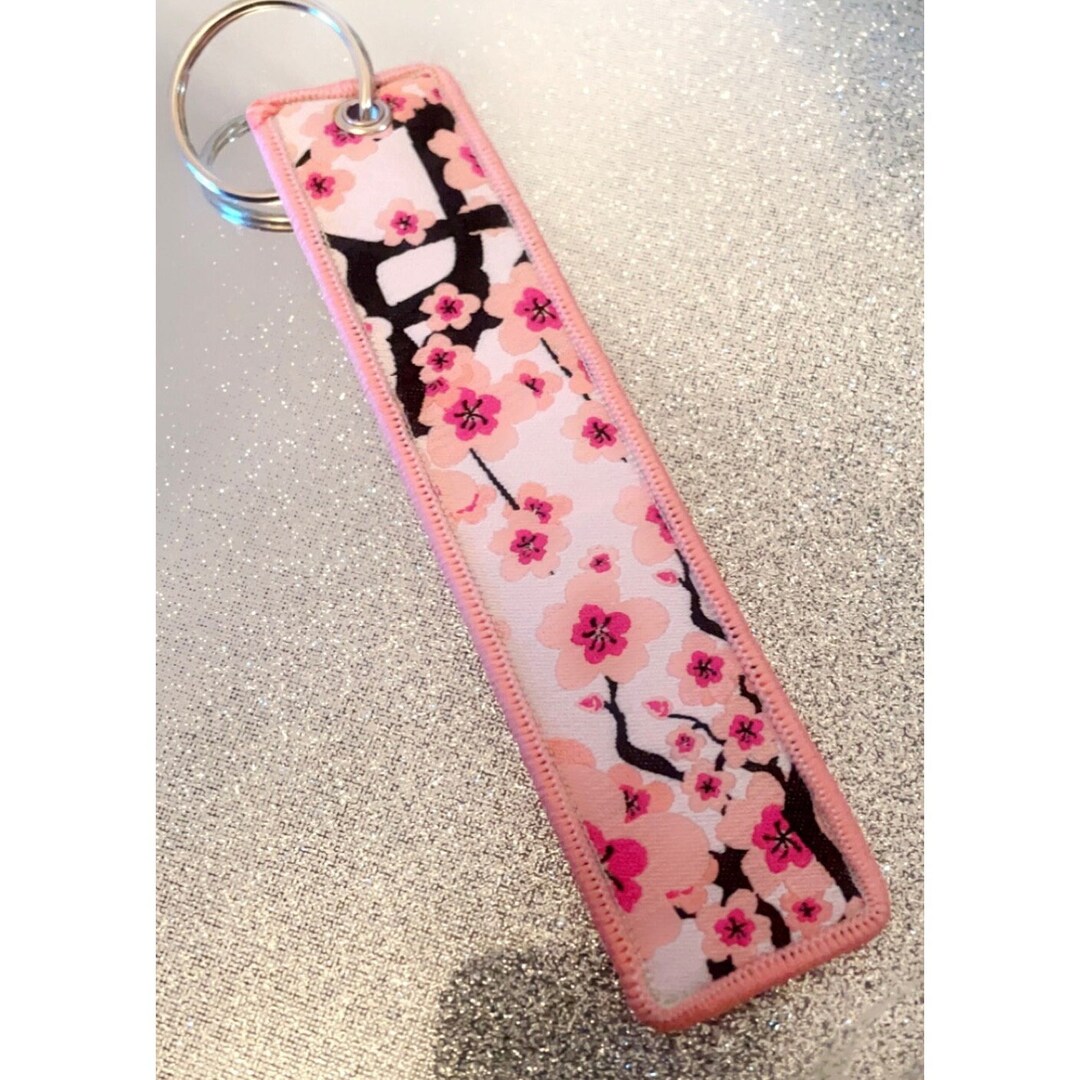 Cherry Blossom Jet Tag JDM Keyring Sakura Key Chain - Etsy