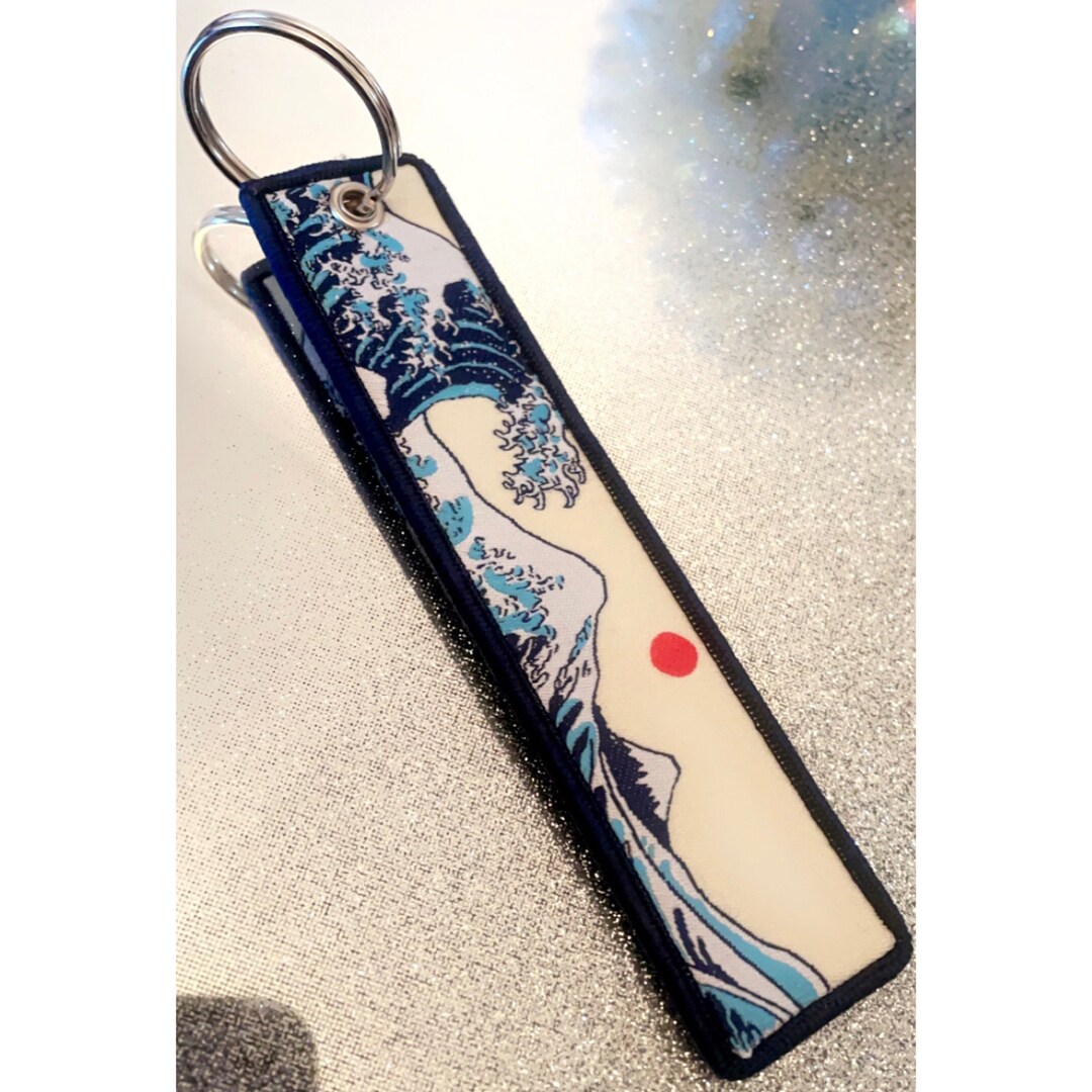 Great Wave Jet Tag | JDM Keyring | Wave Key Chain - Etsy