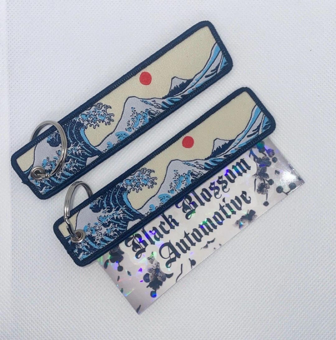 Great Wave Jet Tag | JDM Keyring | Wave Key Chain - Etsy