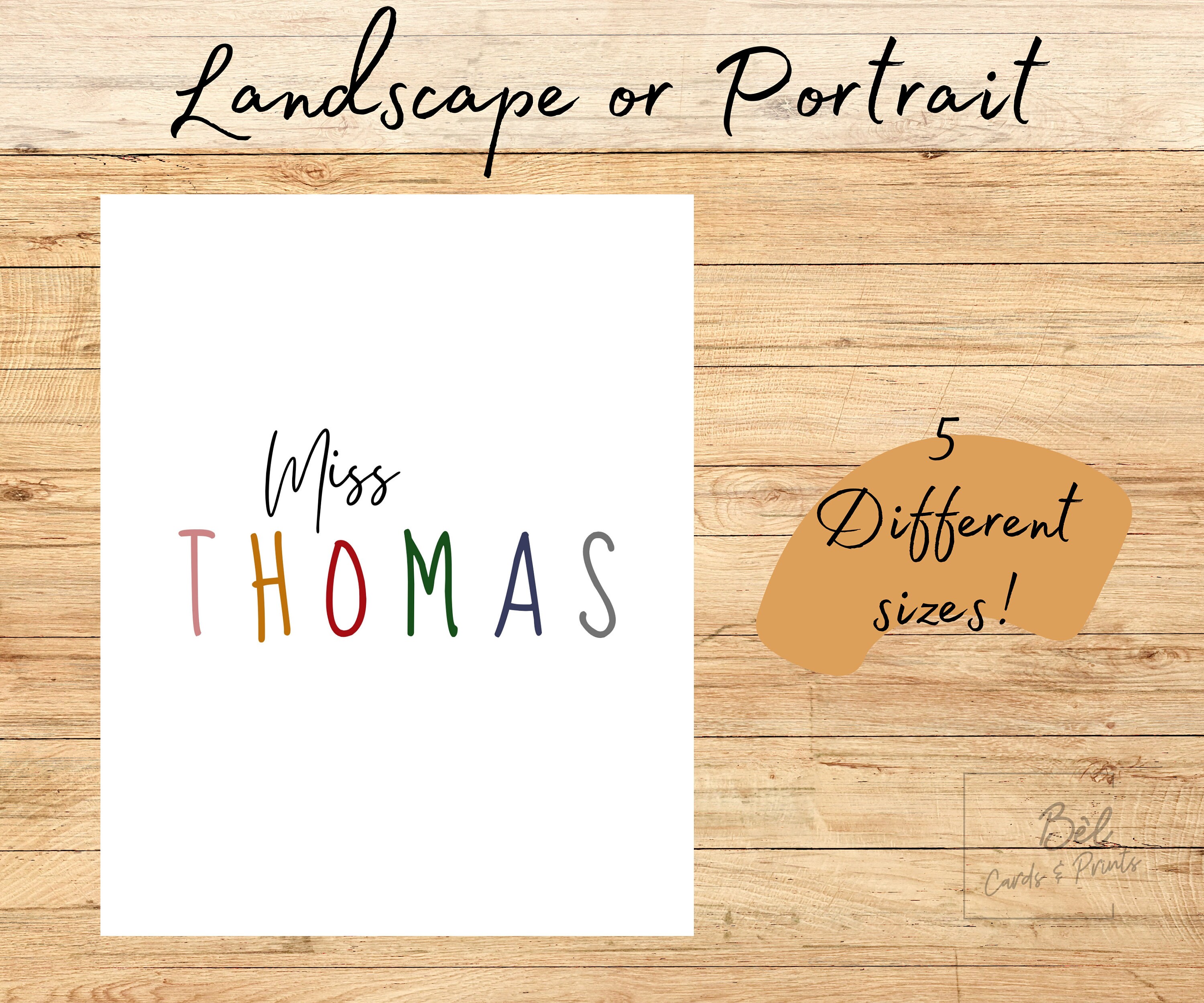 Teacher Name Sign | Classroom Sign | Custom Digital Sign | Printable ...