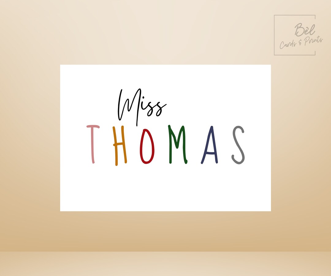 Teacher Name Sign | Classroom Sign | Custom Digital Sign | Printable ...
