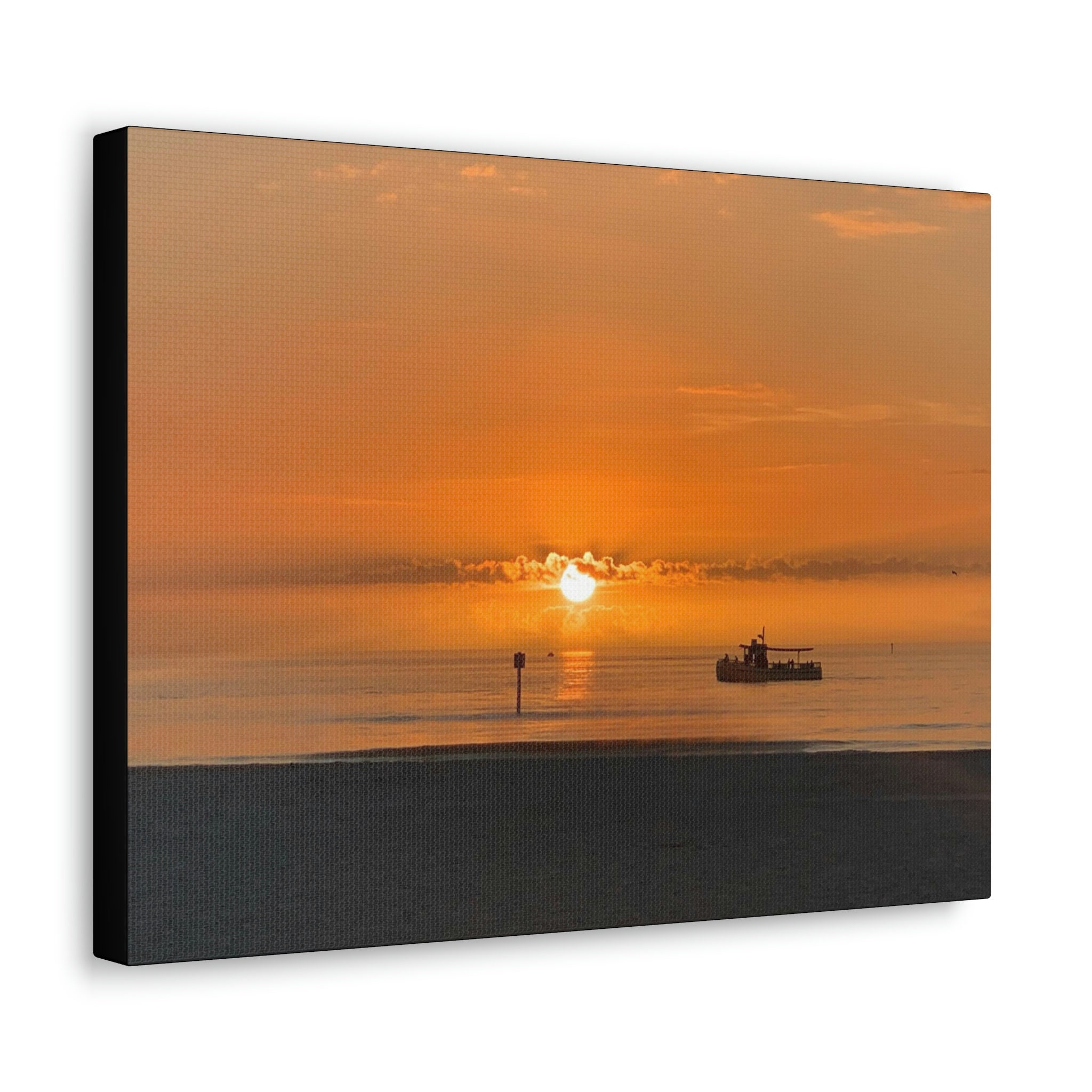 Clearwater Beach Sunset Wall Art Canvas Print, Tropical Home Decor Wall ...