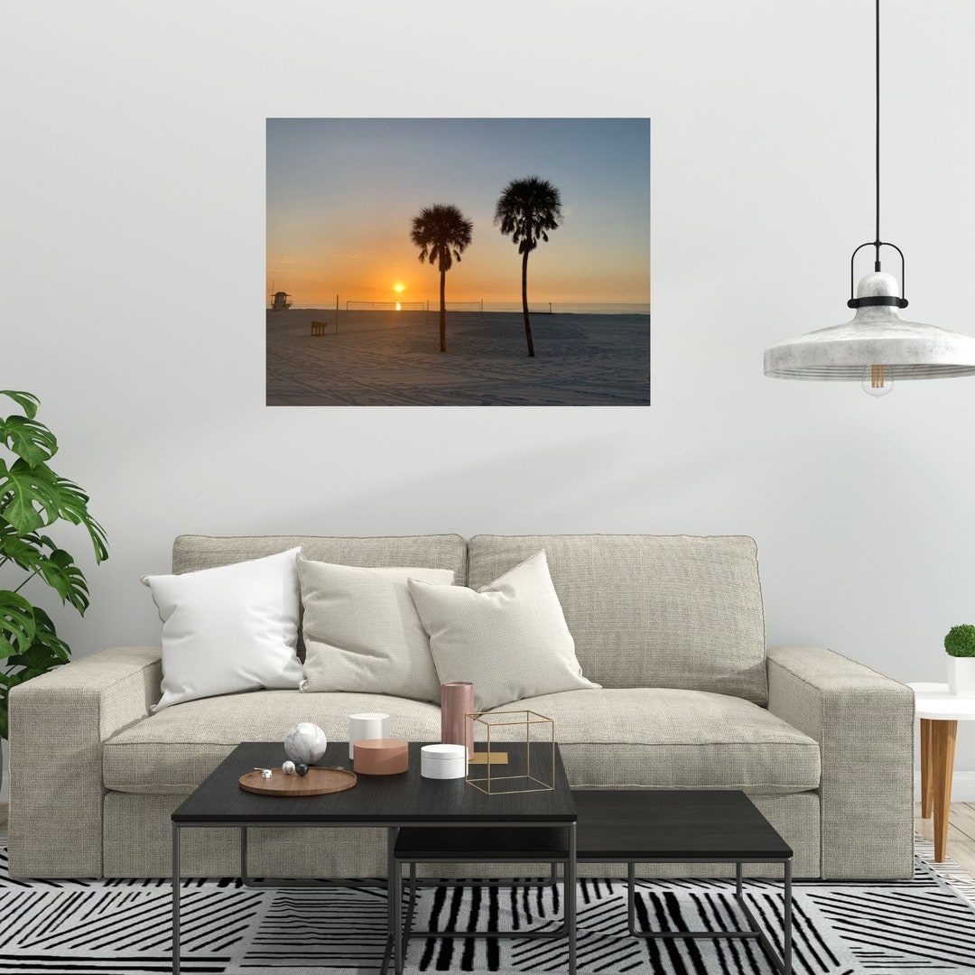 Clearwater Beach Sunset Wall Canvas Print, New Home Gift, Tropical ...