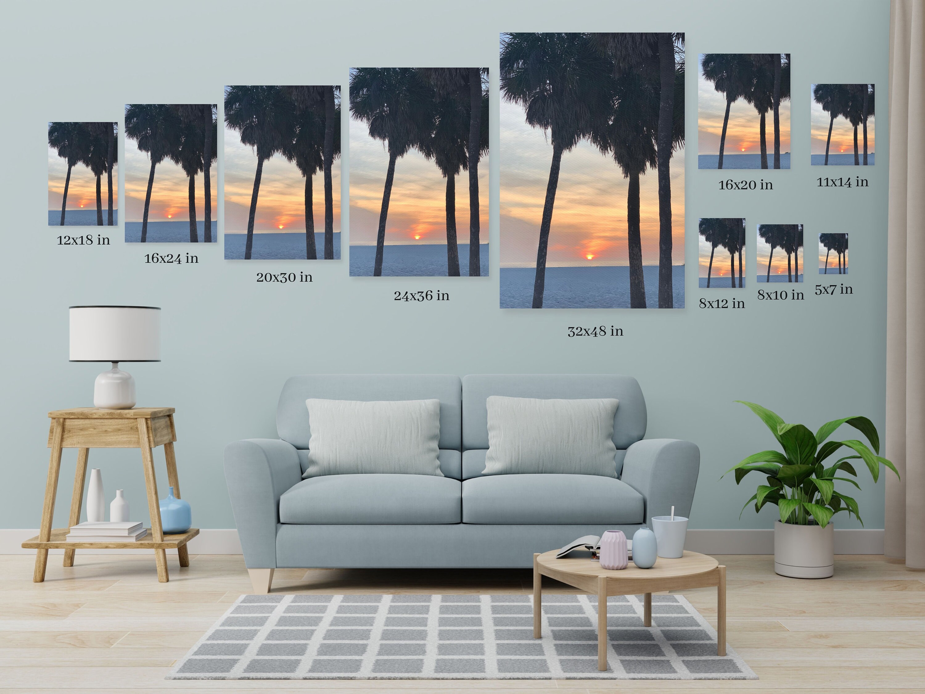 Clearwater Beach Sunset, Sunset Photo Canvas, Office Decor, Home Decor ...