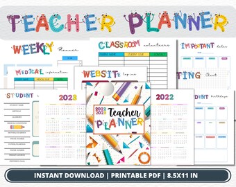 Teacher Planner Printable Stay Organized With Lesson Plans, Academic ...