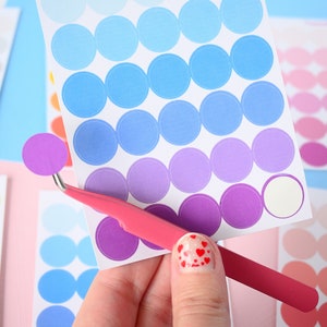 Solid Circles Sticker Sheets Planner Journaling Toploaders - Etsy