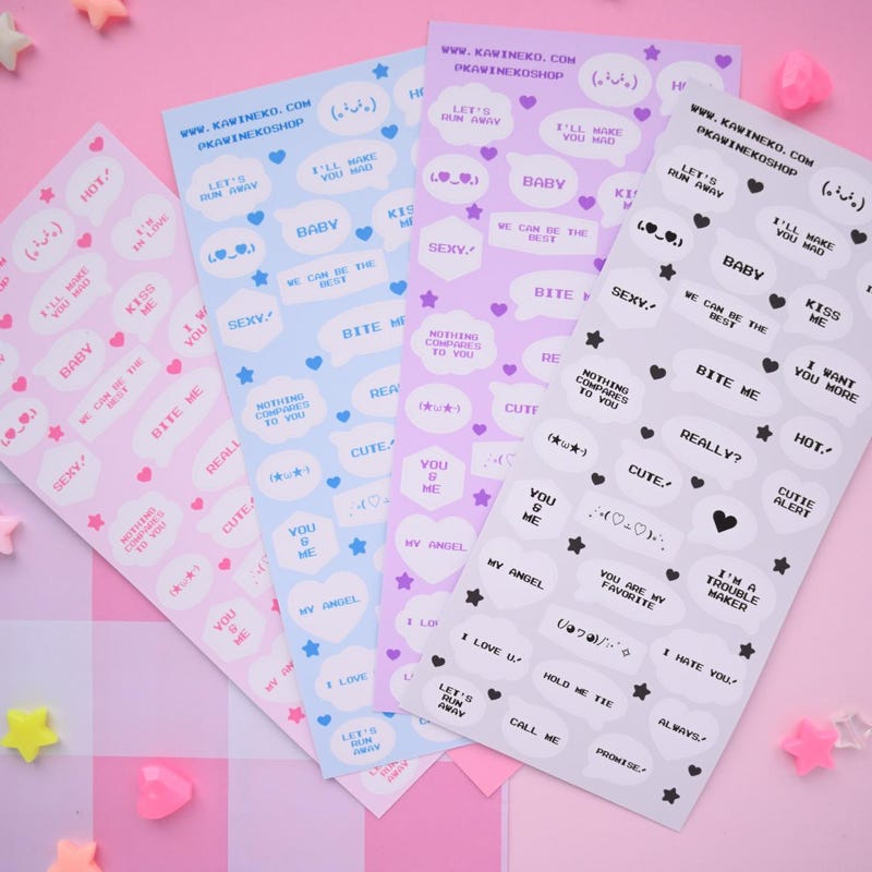 Text Bubble Stickers - Etsy