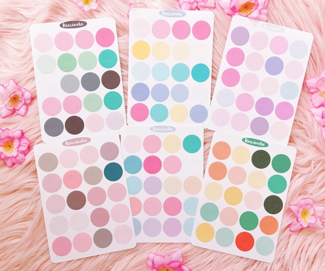 Concentric Outline Circle Shapes Sticker Sheets Toploaders Journaling ...