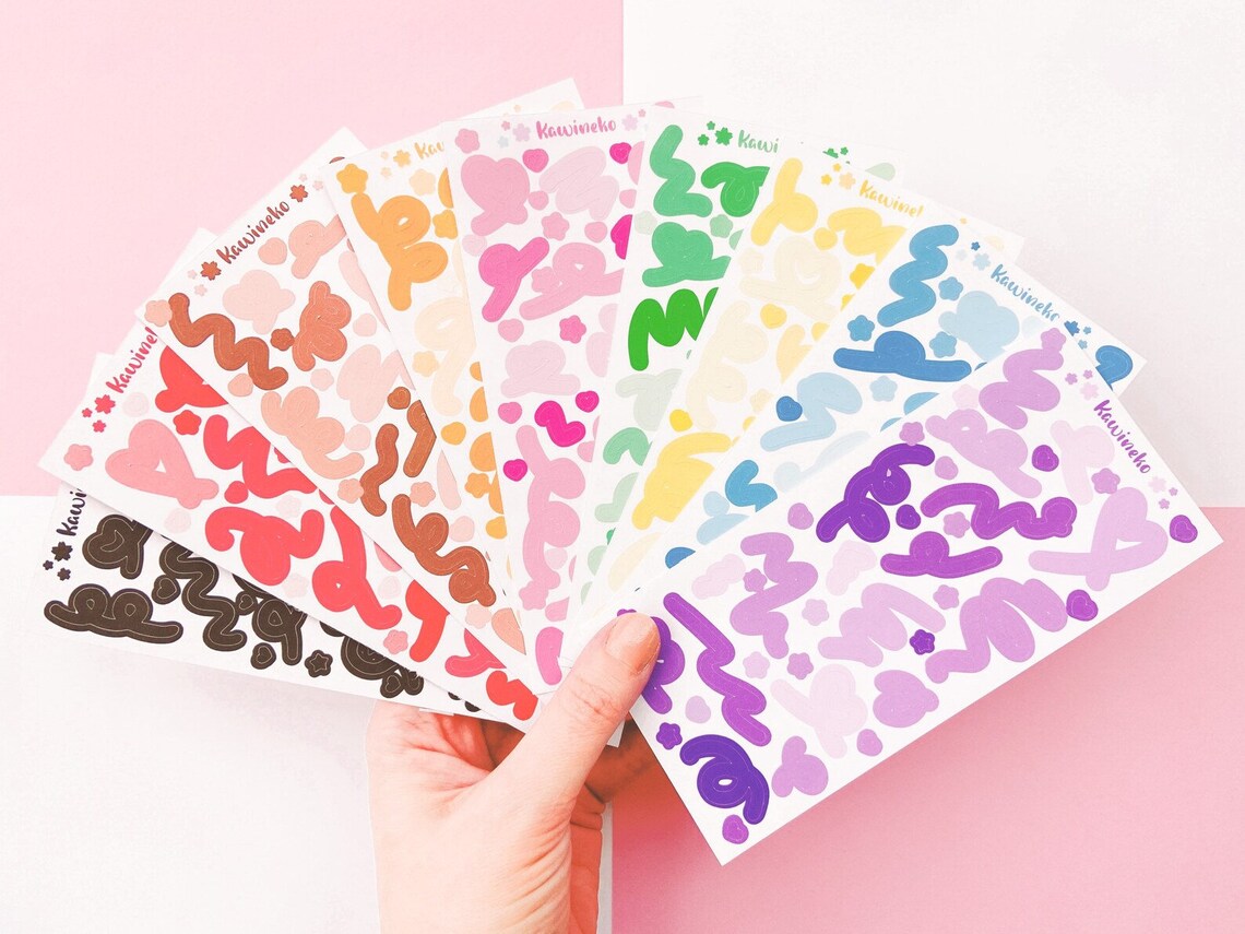 Colorful Confetti Sticker Sheets Toploaders Journaling Polcos - Etsy