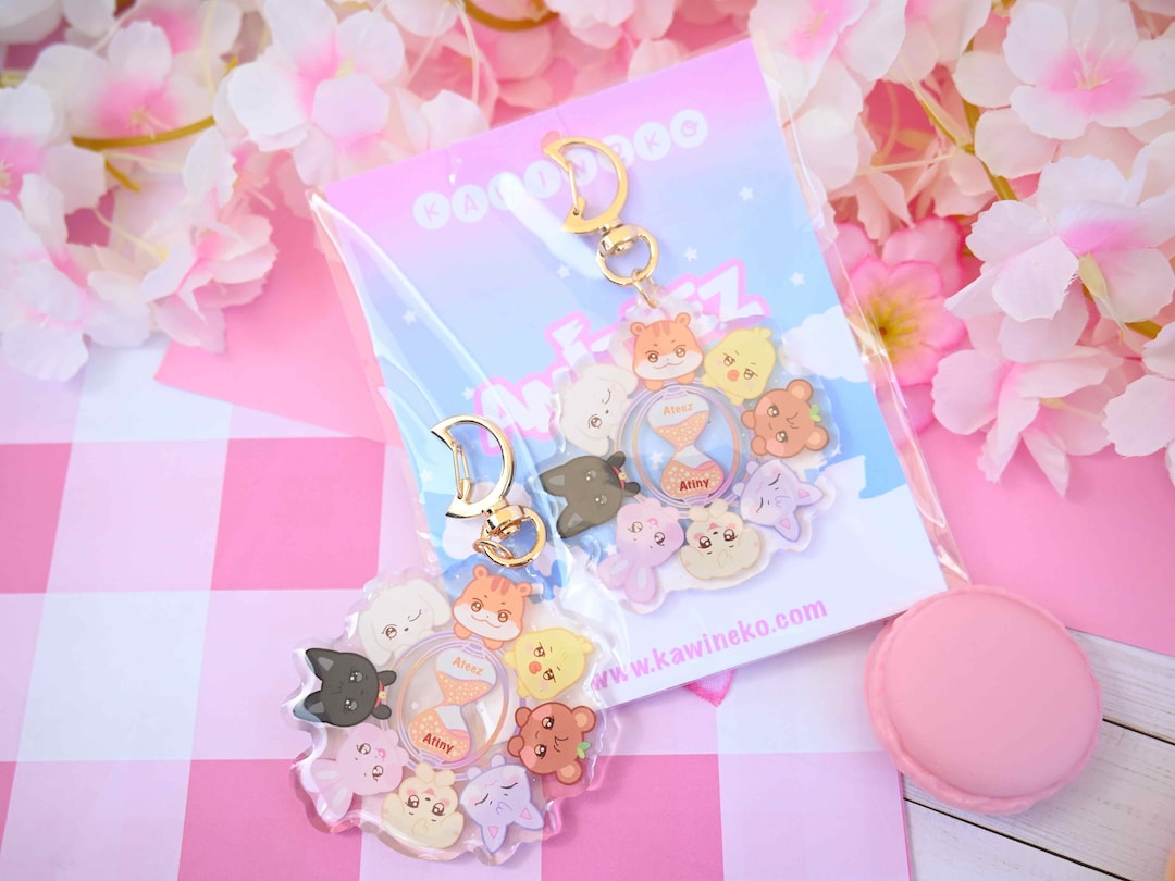 Keychain Kpop Merch San Hongjoong Seonghwa Wooyoung Mingi Charm Anitee ...