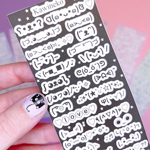 Ascii Cute Little Faces Sticker Sheets Deco Polcos Toploaders Journal ...