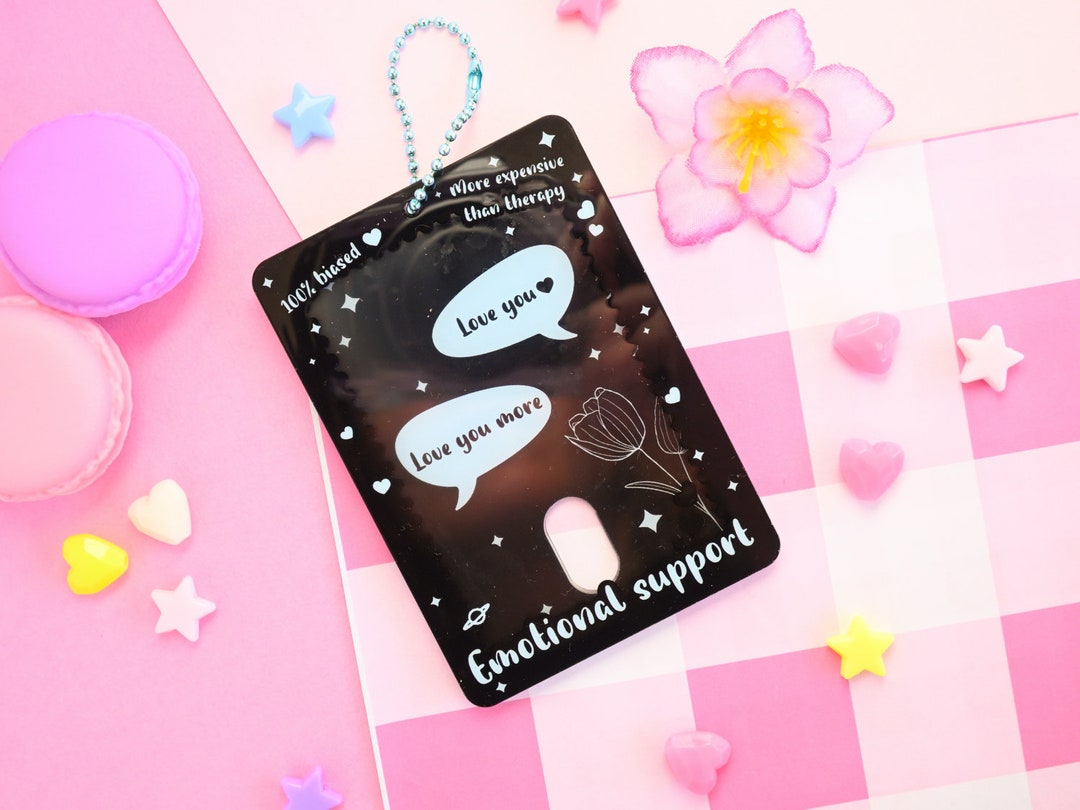 Emotional Support Idol Acrylic Card Holder Kpop Photocard Holder ...