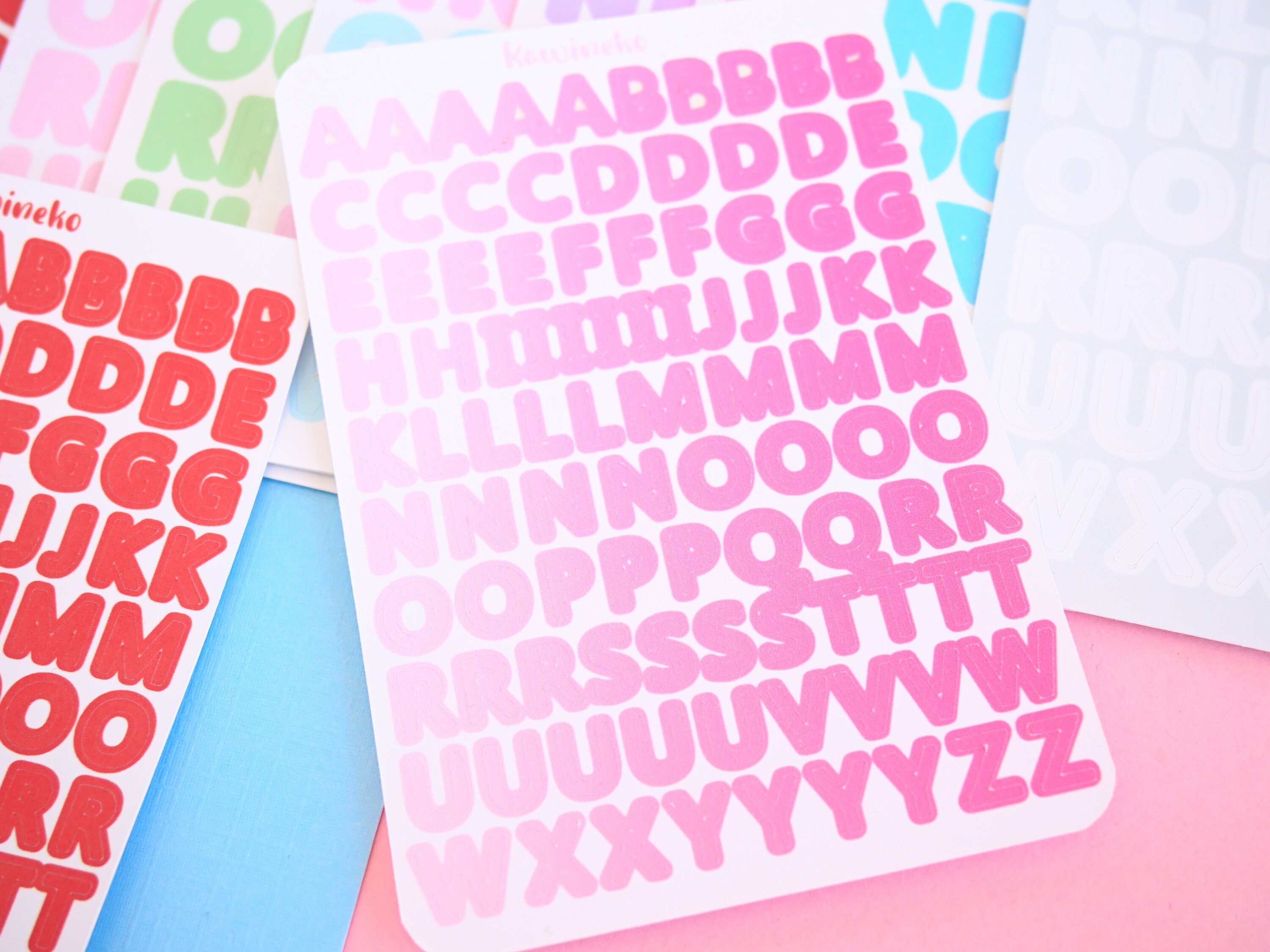 Big and Small Alphabet Stickers Sheets Toploaders Journaling Polcos - Etsy