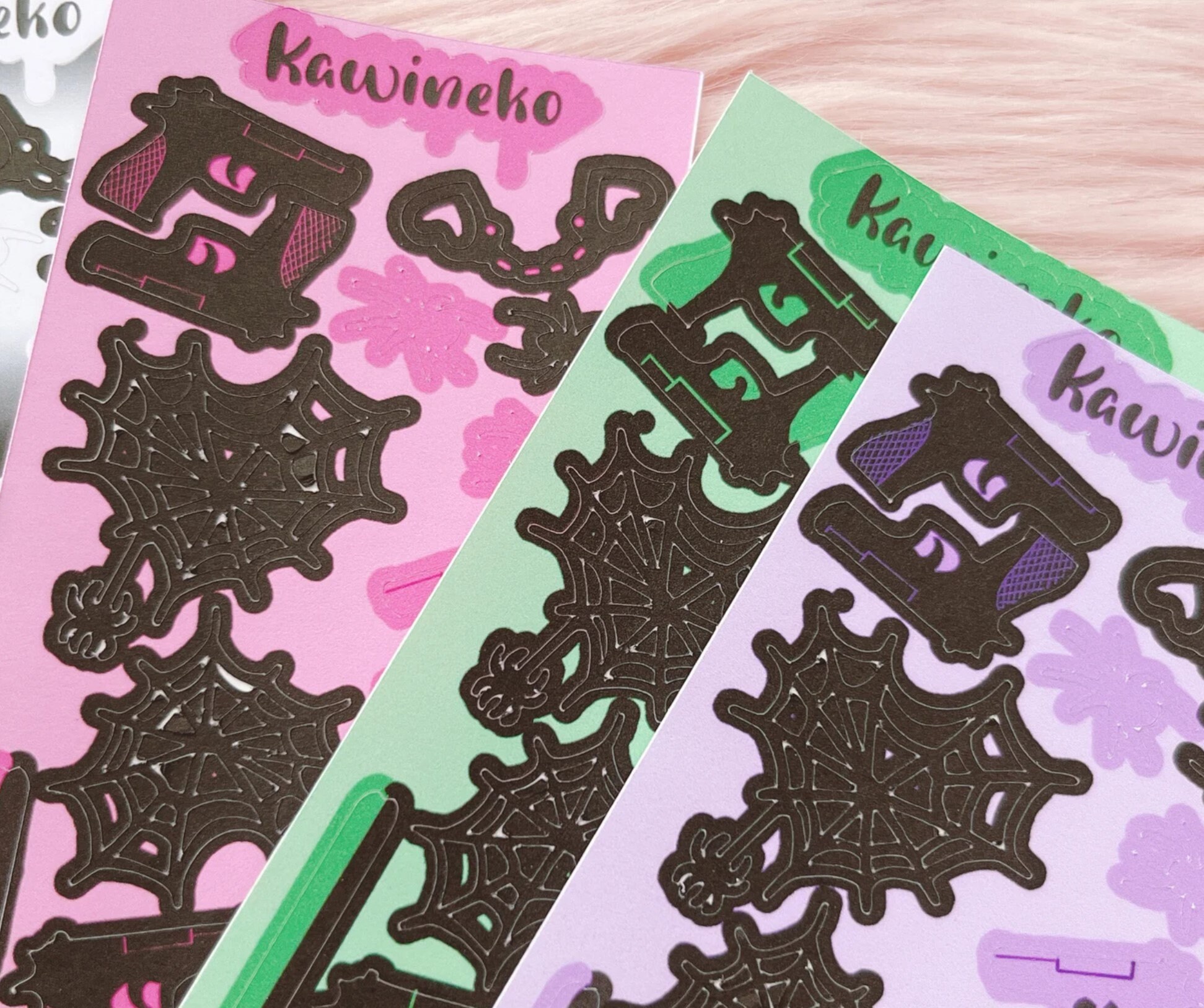 Spiders Dark Heart Handcuffs and Other Decos Sticker Sheets - Etsy