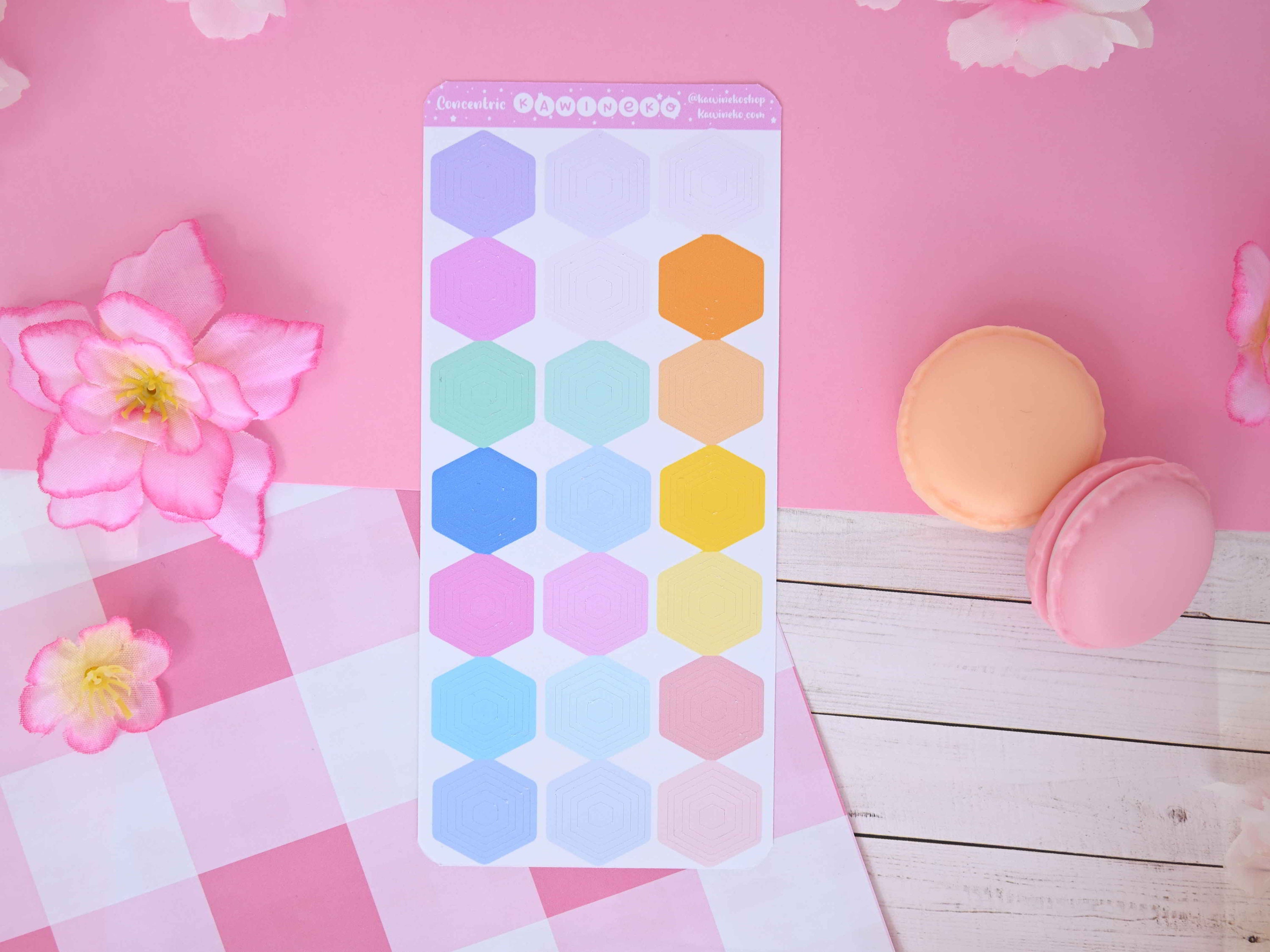 Easy Color Bundle Concentric Deco Sticker Sheet Core Colorful ...