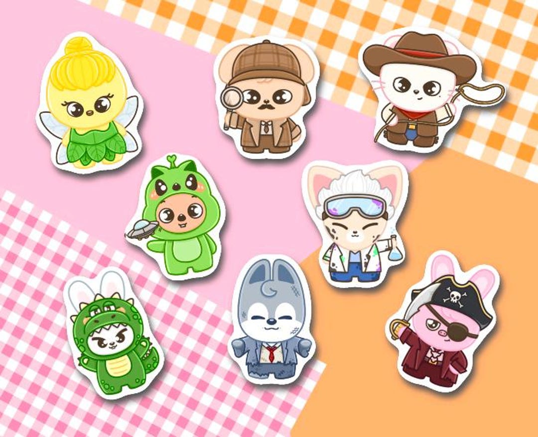 Spooky Halloween Kpop Fox Wolf Chick Ferret Pig Waterproof Vinyl ...