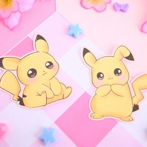 Pikachu Waterproof Vinyl Stickers Die Cut - Etsy