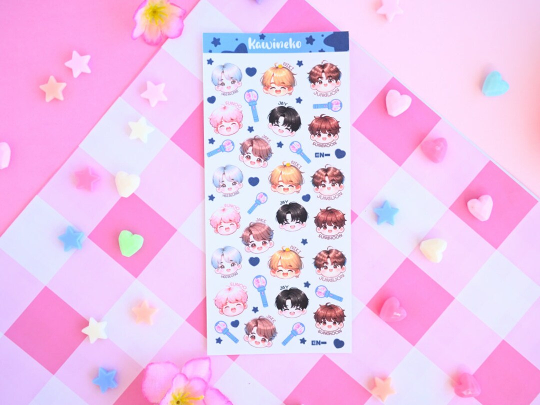 Enha Enhy Engene Sticker Sheet Members Cute Kpop Journaling Polco ...