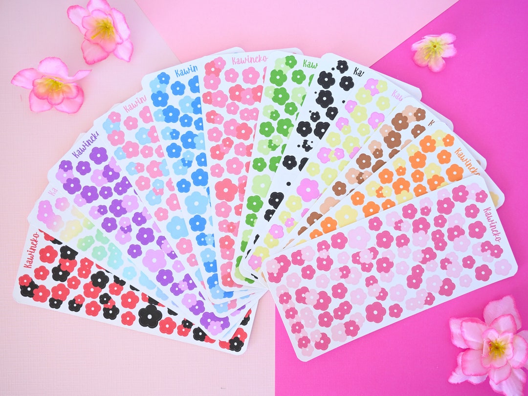 Cute Flowers Shapes Sticker Sheets Deco Journals Toploaders Polas ...