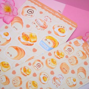 Cute Loaf Bread Cafe Sticker Sticker Sheet Polcos Toploaders Deco ...
