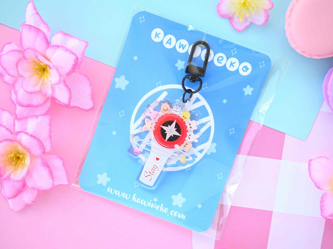 Boy Band Kpop Keychain Merch Charm Wolfchan DWAEKKI Bbokari Skzoo - Etsy