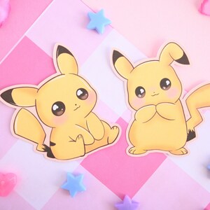 Pikachu Waterproof Vinyl Stickers Die Cut - Etsy