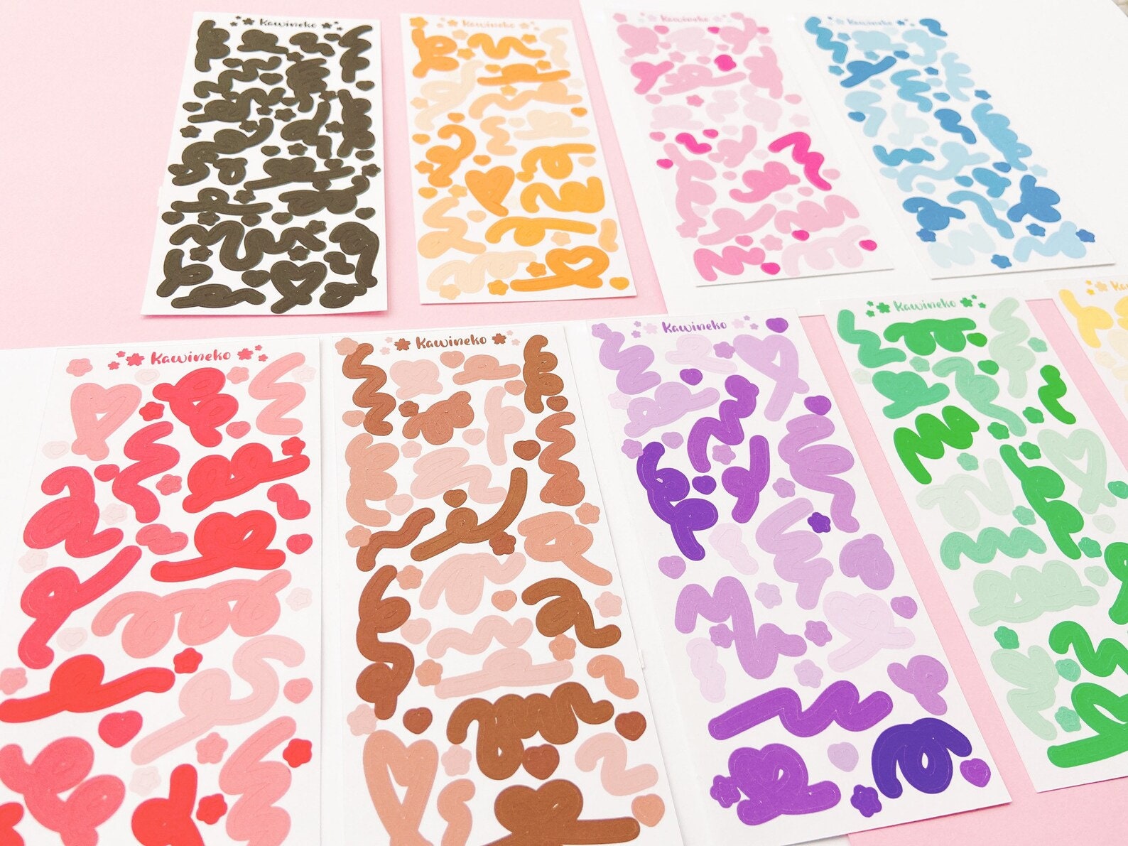 Colorful Confetti Sticker Sheets Toploaders Journaling Polcos - Etsy