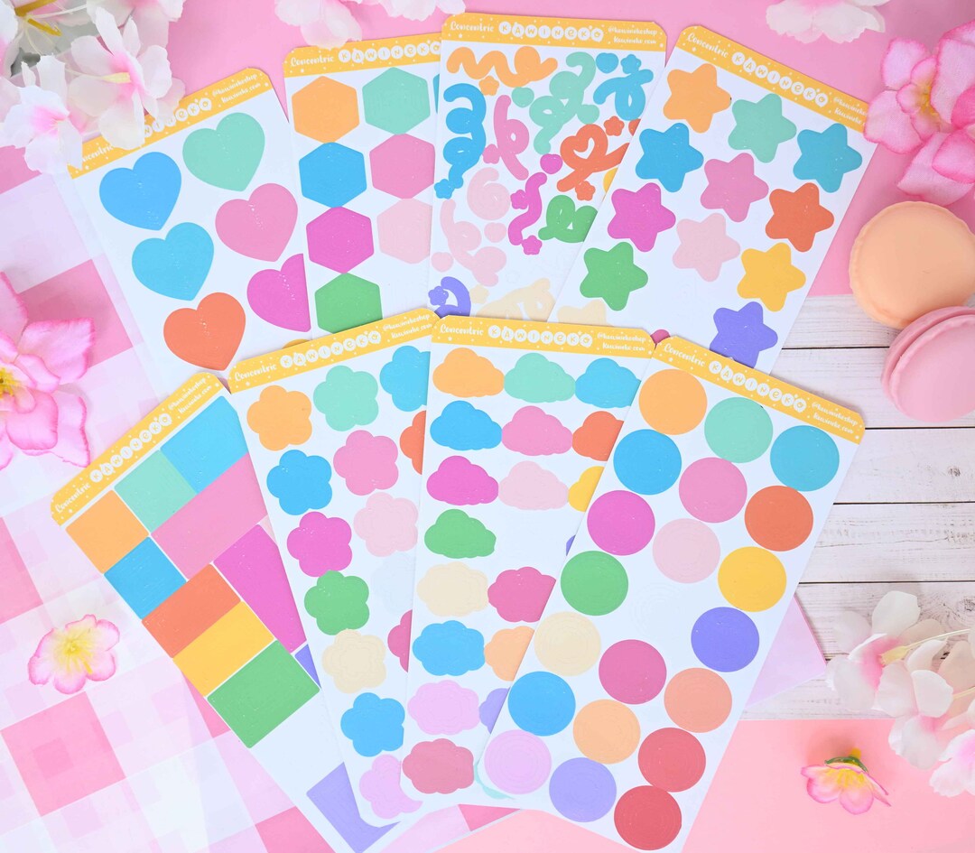 Fiesta Color Bundle Concentric Deco Sticker Sheet Core Colorful ...