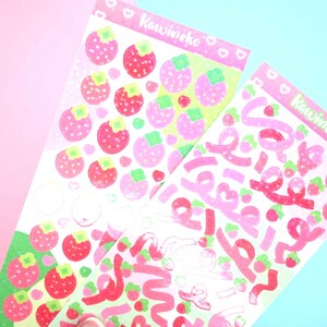 Strawberry Ribbons Strawberries Decos Sticker Sheets Deco Journals ...