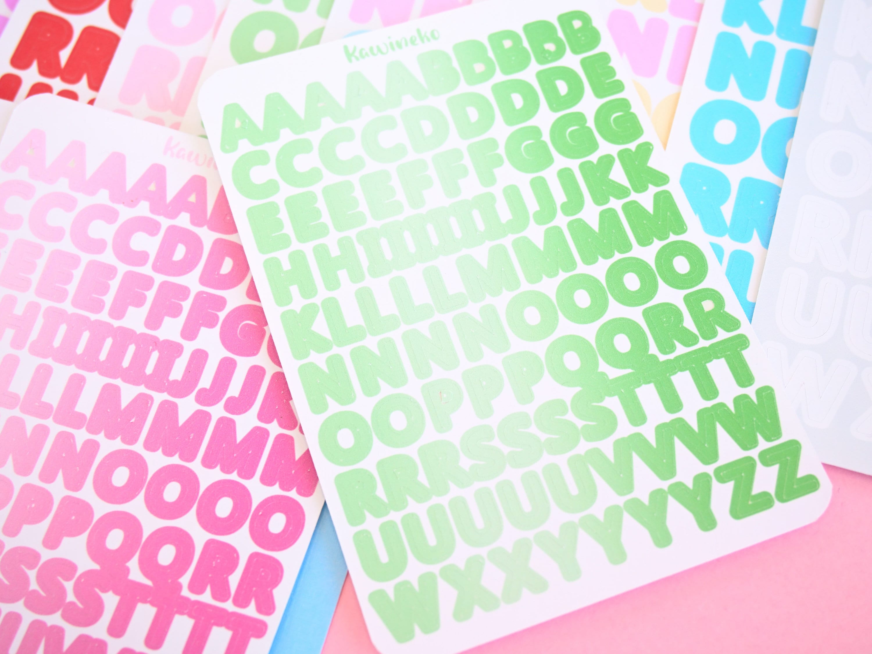 Big and Small Alphabet Stickers Sheets Toploaders Journaling Polcos - Etsy