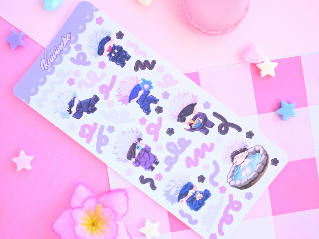 Gojo Jjk Anime Deco Sticker Sheet Polcos Journaling Cute Chibi - Etsy ...