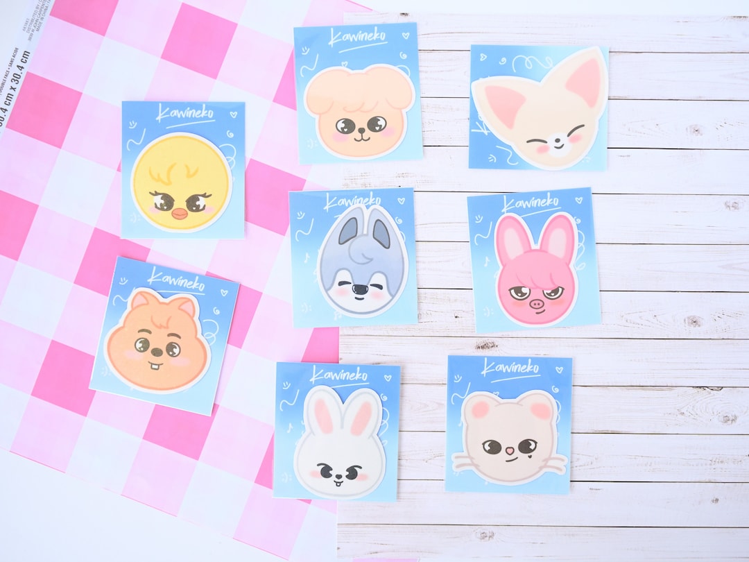 Kpop Fox Wolf Chick Ferret Pig Waterproof Vinyl Stickers - Etsy
