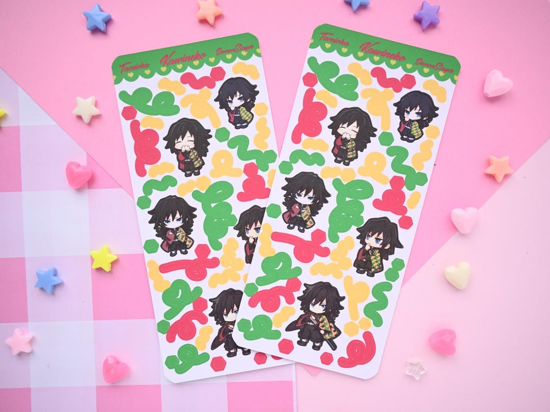 Giyu Tomioka Demon Anime Deco Sticker Sheet Polcos Journaling Cute ...