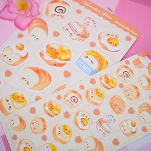 Cute Loaf Bread Cafe Sticker Sticker Sheet Polcos Toploaders Deco ...