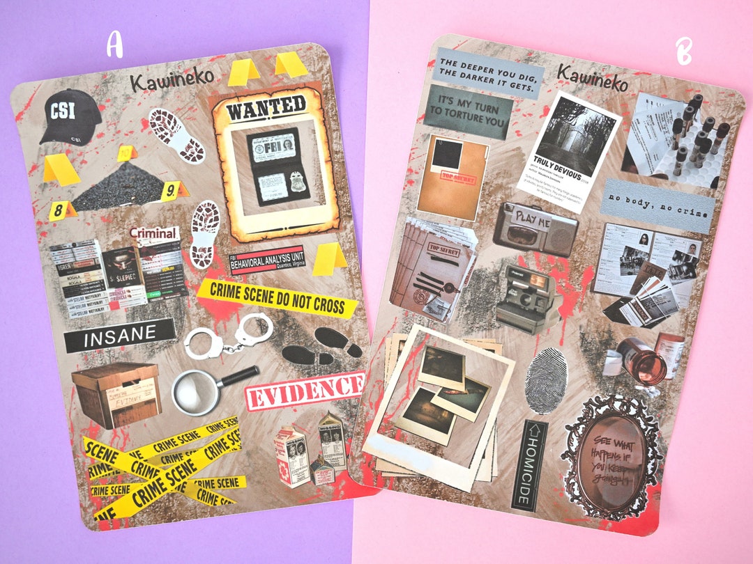 Detective True Crime Core Sticker Sheet Scrapbooking Journaling - Etsy