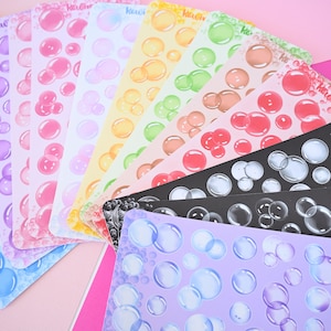 Bubbles Soap Sticker Sheets Deco Polcos Toploaders Journal - Etsy