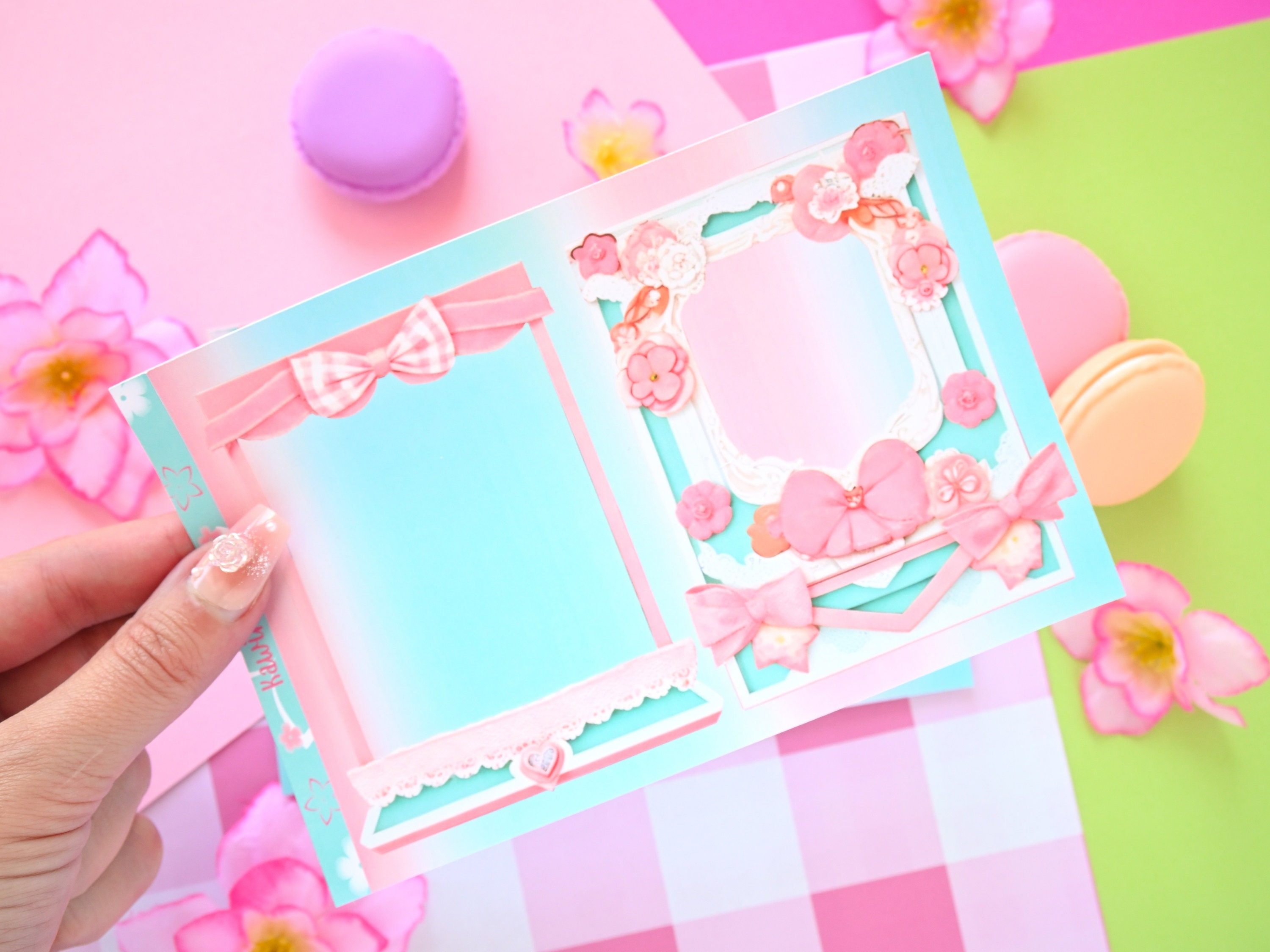 Cute Kawaii Frames With Sticker Sheet Top Loaders Polcos - Etsy
