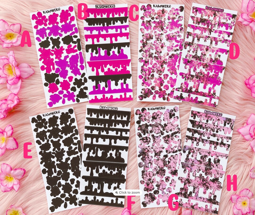 More Paint Splash Drops Frames Painting Sticker Sheets Deco Polcos ...