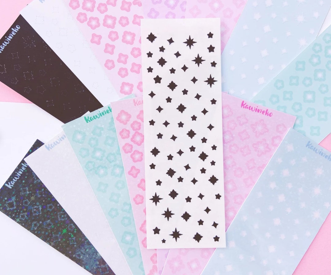 Lot of Little Stars Stickers in One Sheet Deco Polcos Toploaders ...