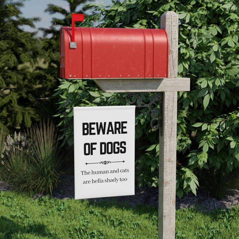 Beware Dogs Garden Banner Beware Human Beware Cats - Etsy