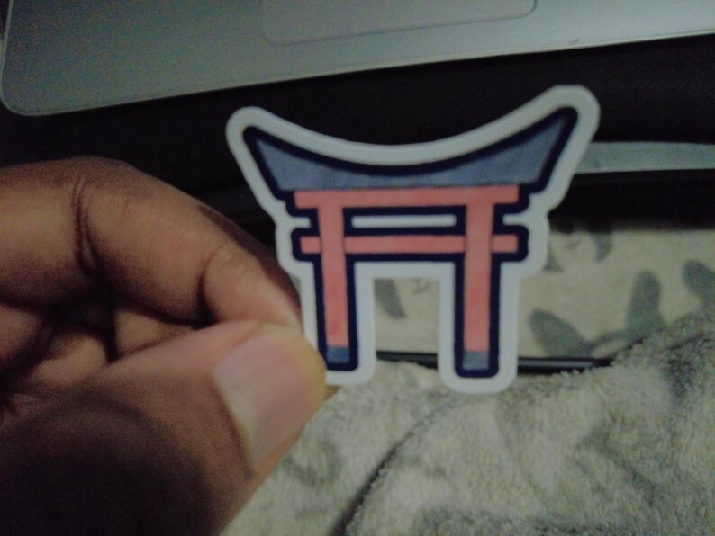 Japan Inspired Chibi Kawaii Kitsune Fox, Kumo Rain Cloud, Shinto Torii ...