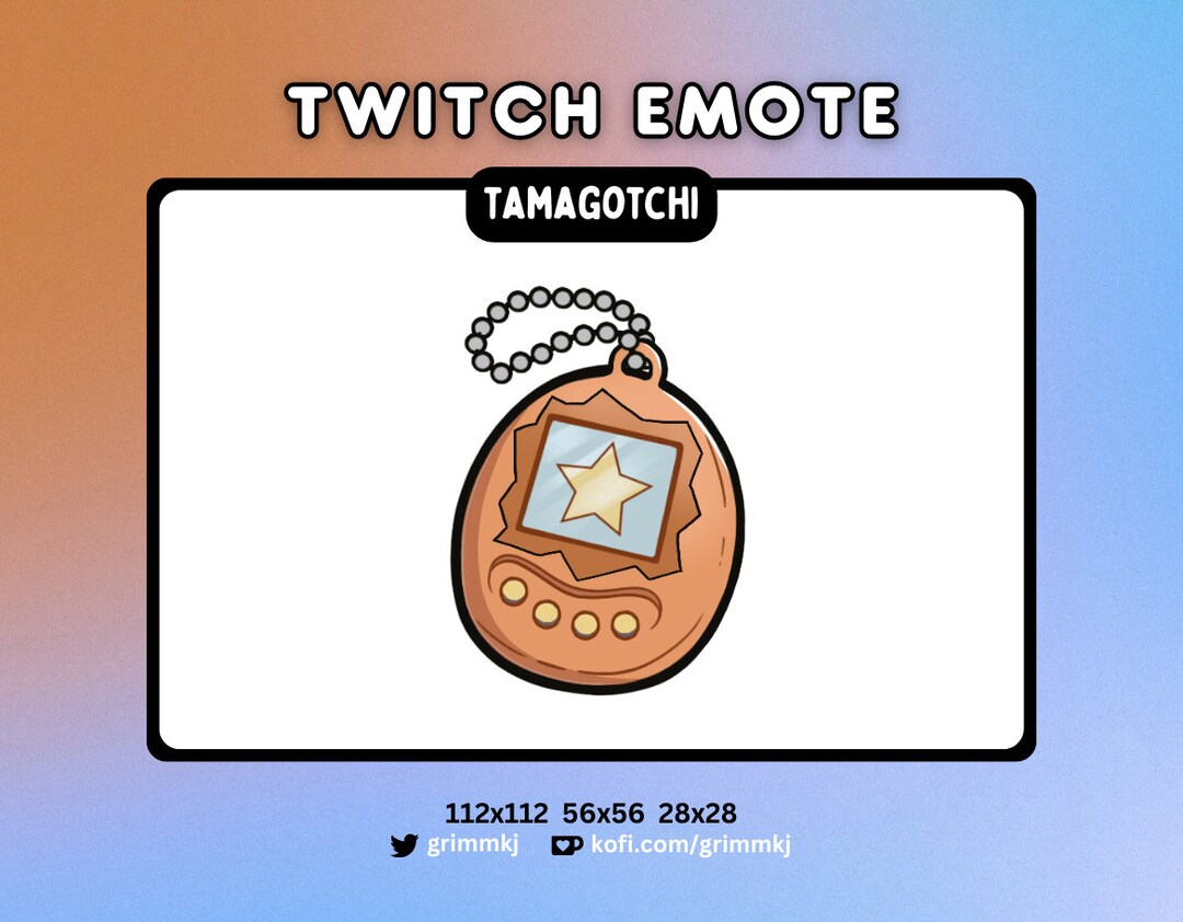 Orange Tamagotchi Twitch Emote Cute Kawaii Tamagotchi Retro Y2k Pet Toy ...