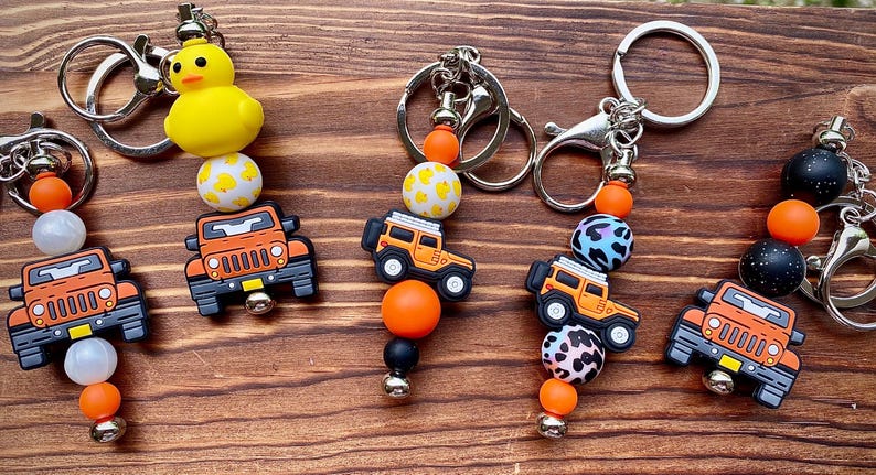 Multicolor Jeep Keychain | Lime Green | Red | Blue | Yellow | Light ...