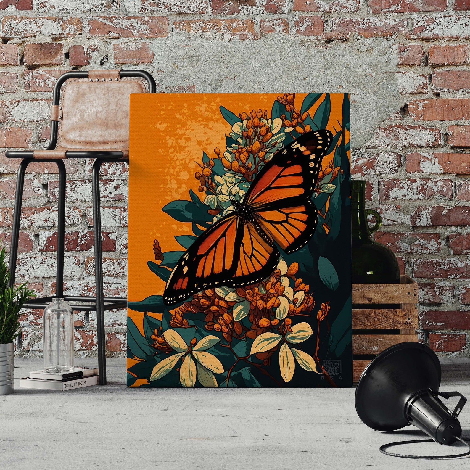 Monarch Butterfly Poster Print | Butterfly Wall Art | Modern House ...