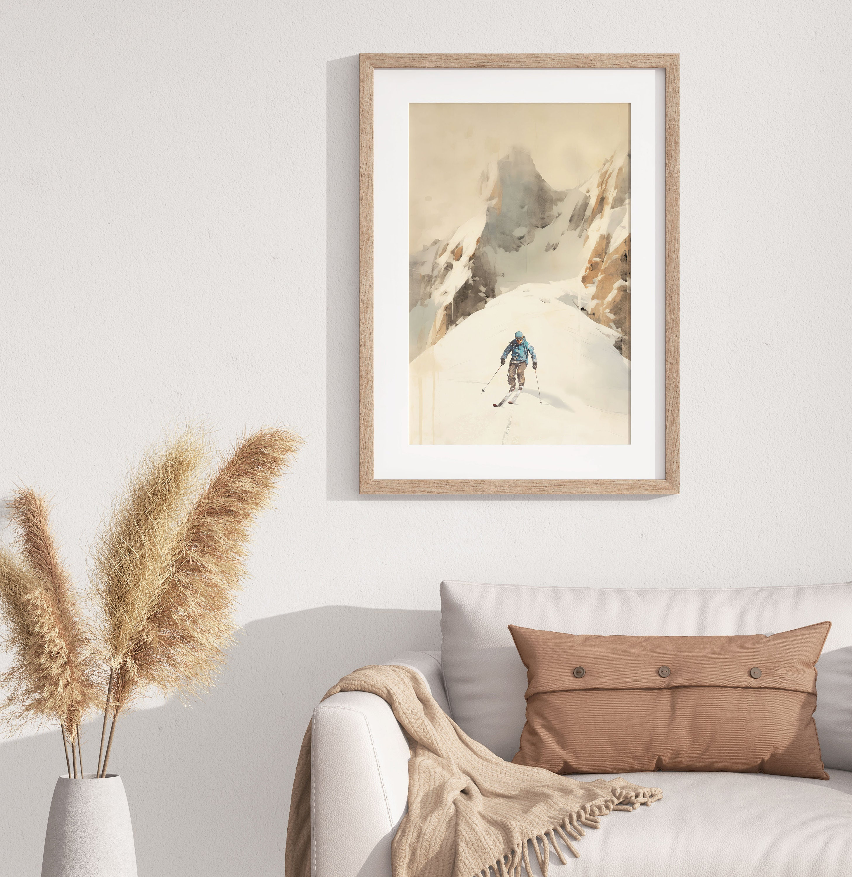 Vintage Ski Lodge Poster, Winter Poster Art, Italian Ski Print ...