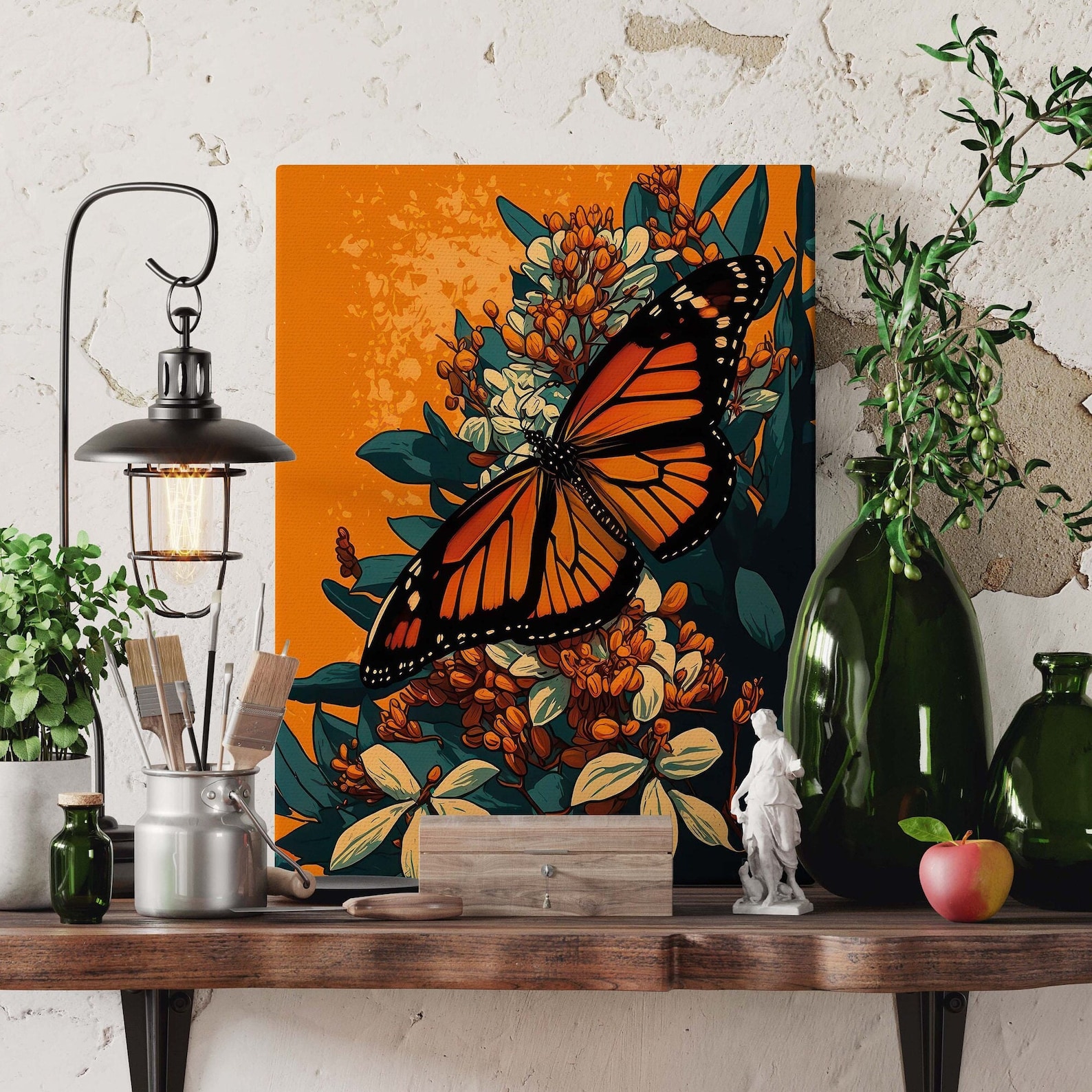 Monarch Butterfly Poster Print | Butterfly Wall Art | Modern House ...